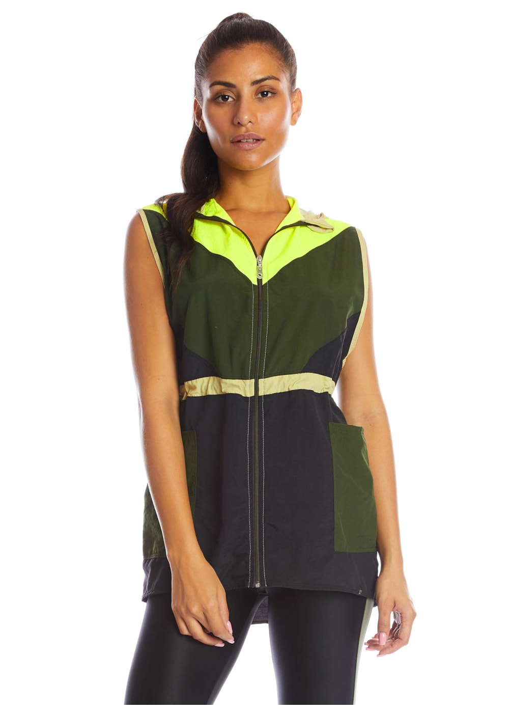 Colete Estelar Preto / Verde Musgo